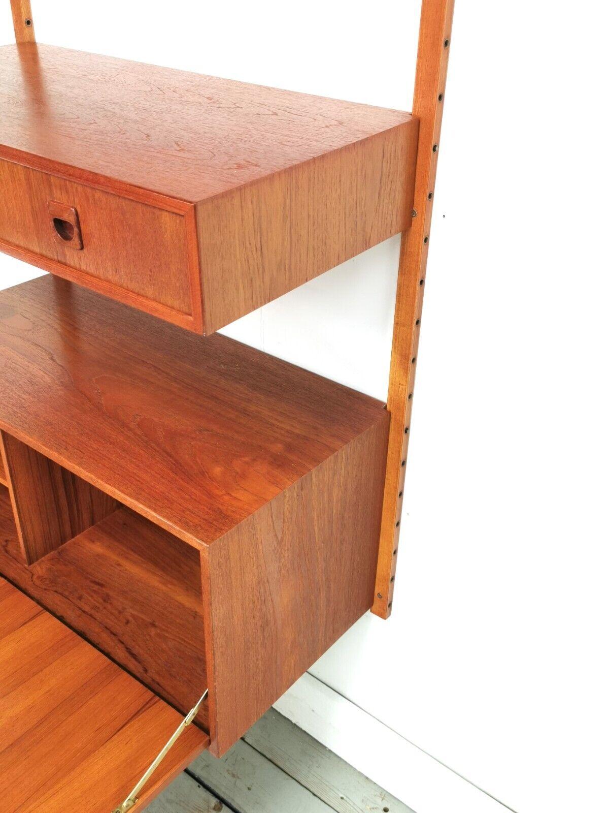 Danish Mid Century Teak Modular Wall Unit For Sale at 1stDibs