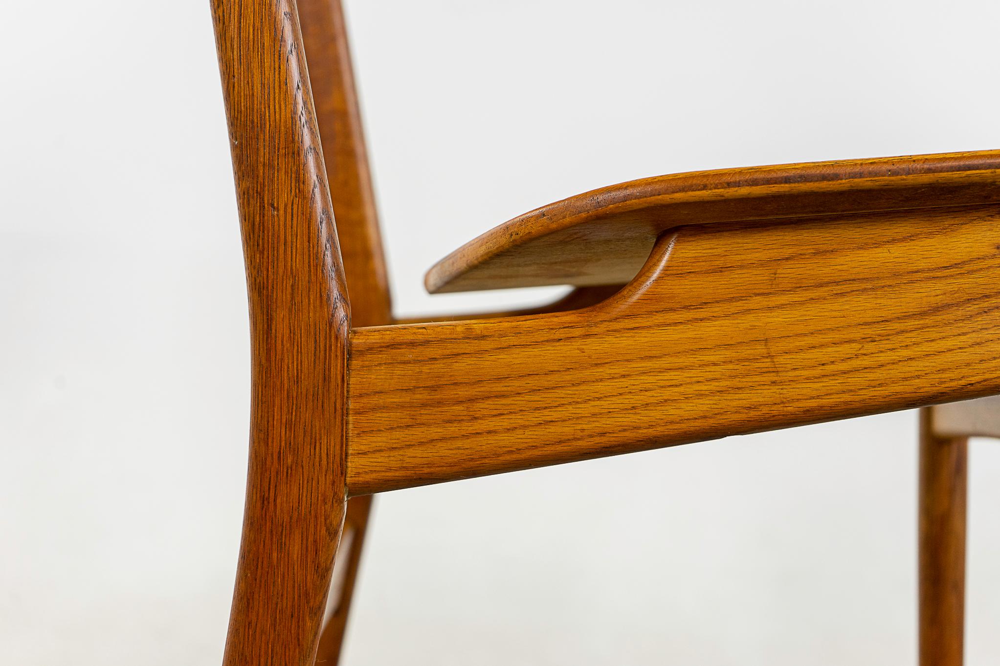 Danish Mid-Century Teak and Oak Chair For Sale at 1stDibs