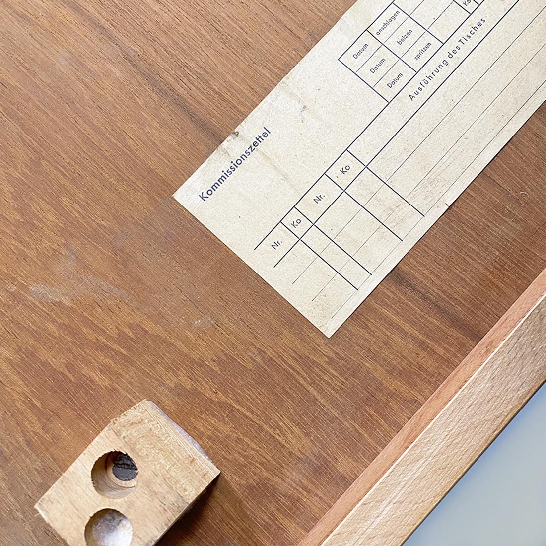 Danish Mid Century Wooden Dining Table with Side Extensions by Lubke ...