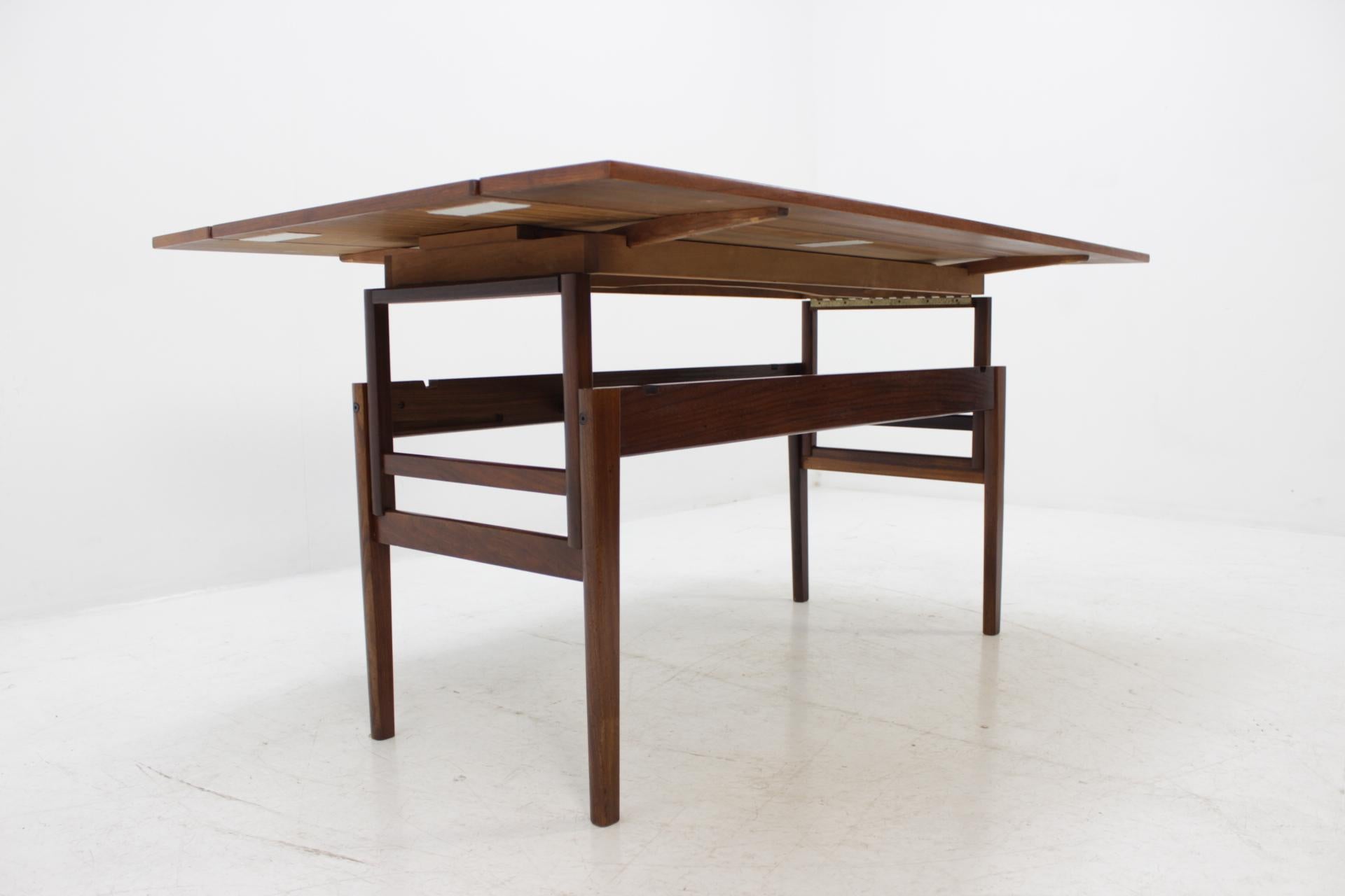 Danish Midcentury Elevator Teak Table at 1stDibs | elevator table