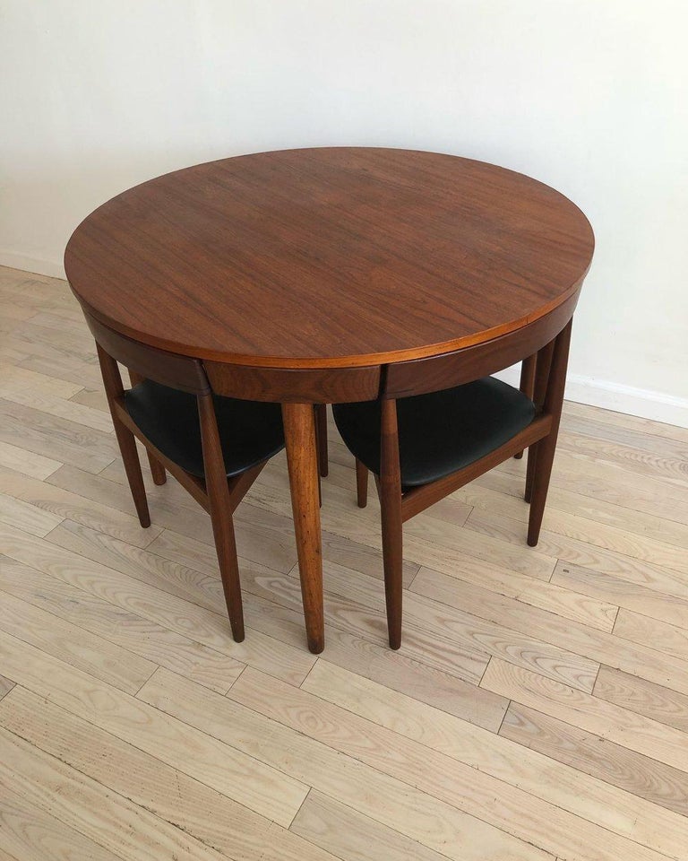 Danish Midcentury Hans Olsen for Frem Rojle Compact Dining Table Set at ...