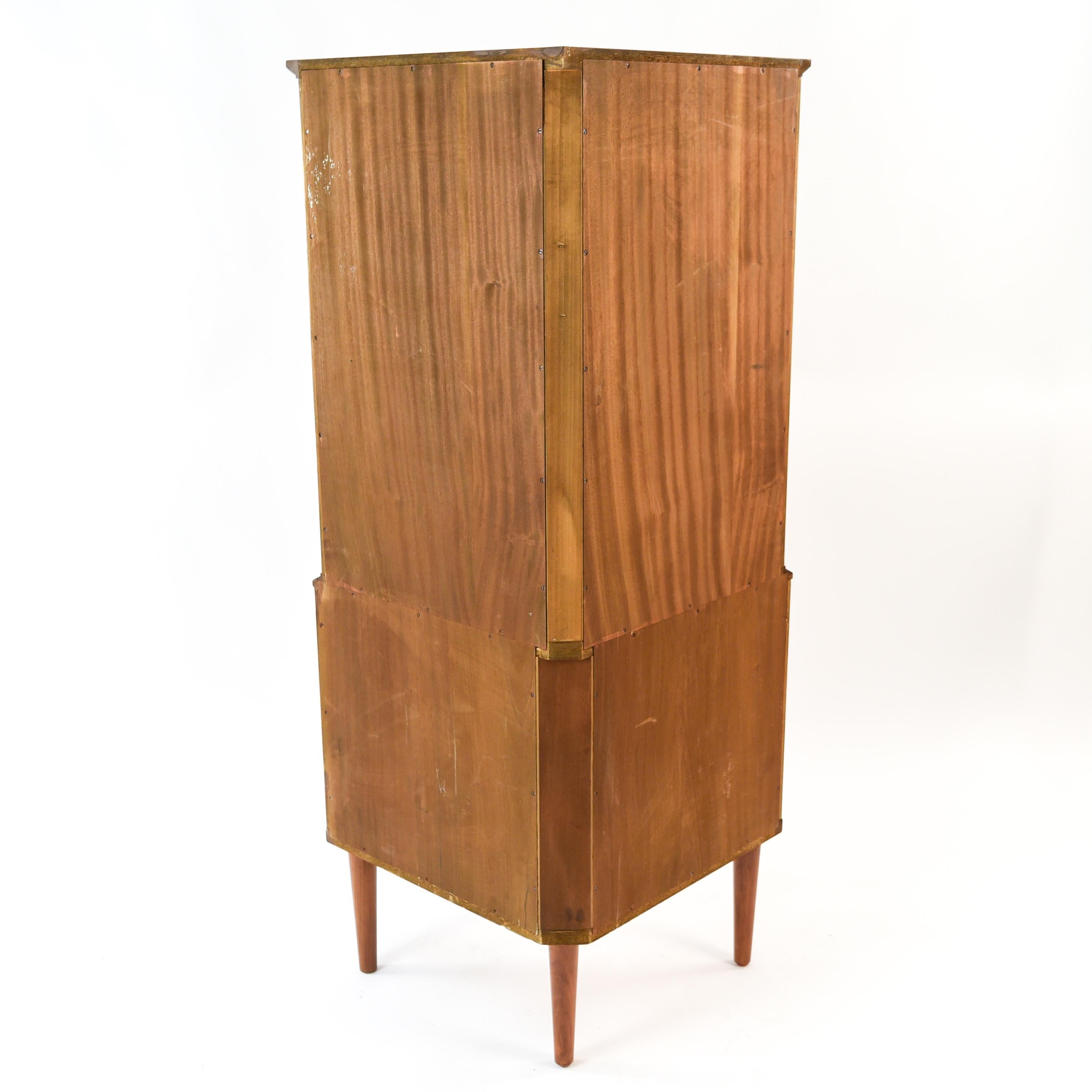 Danish Midcentury Teak Corner Cabinet For Sale at 1stDibs