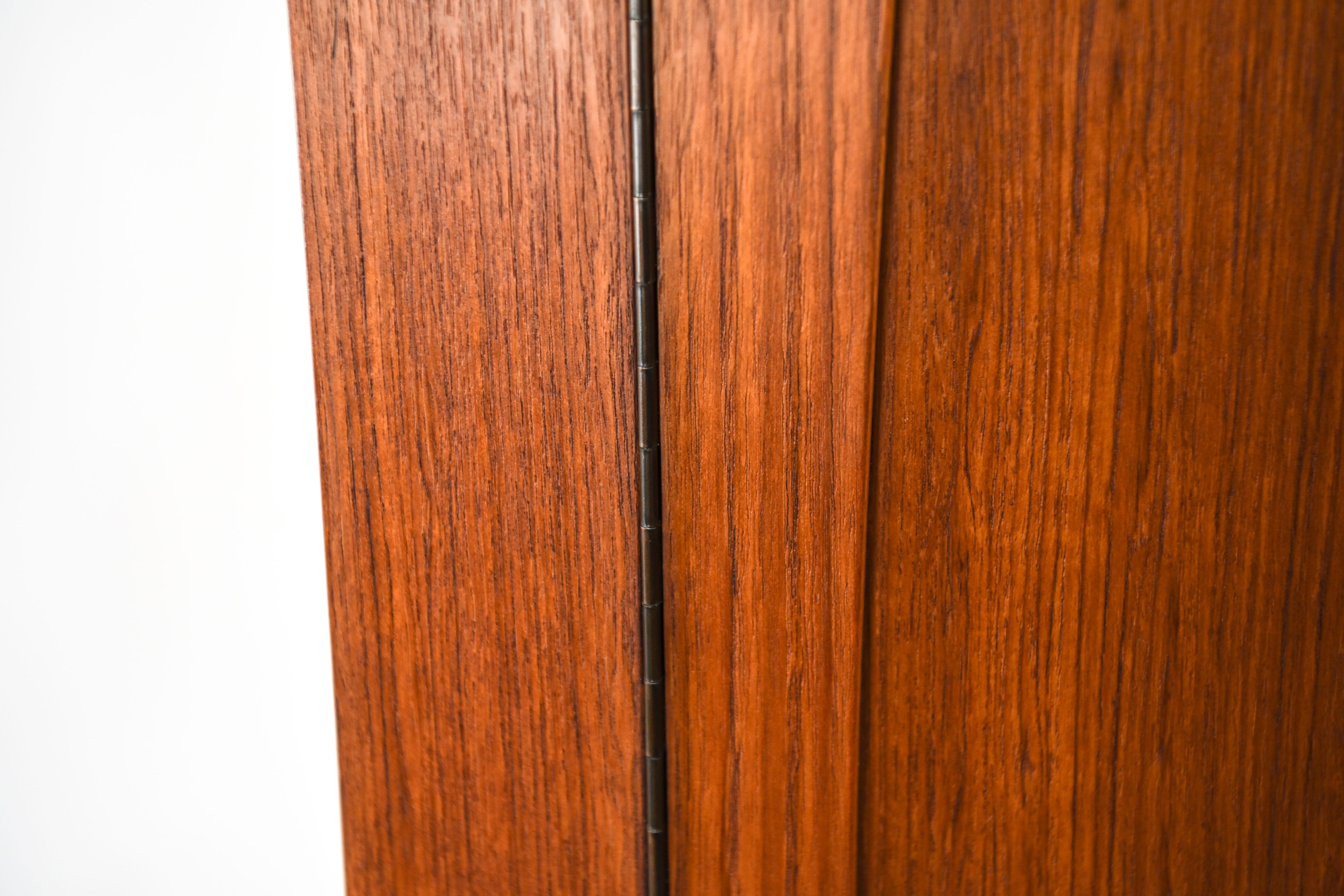 Danish Midcentury Teak Corner Cabinet For Sale at 1stDibs