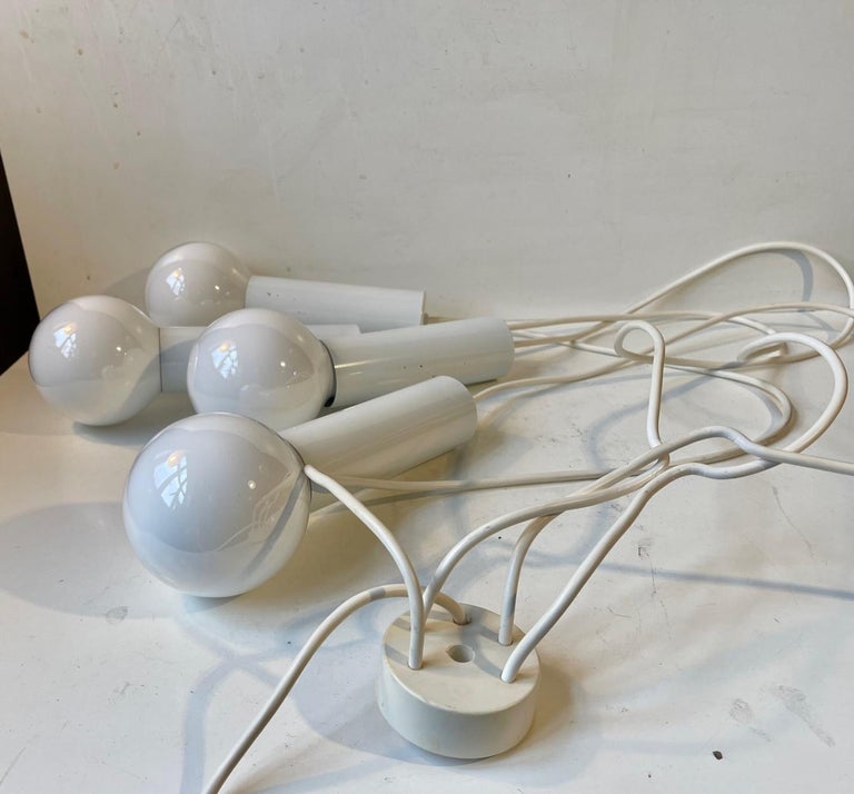 Danish Minimalist White Bundle Pendant Lamp by Lyskær For Sale at 1stDibs