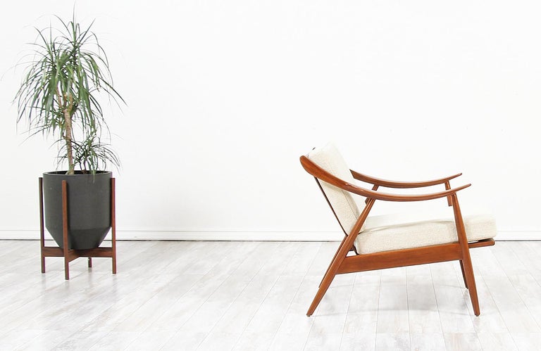 Danish Modern Afromosia Teak Lounge Chair at 1stDibs