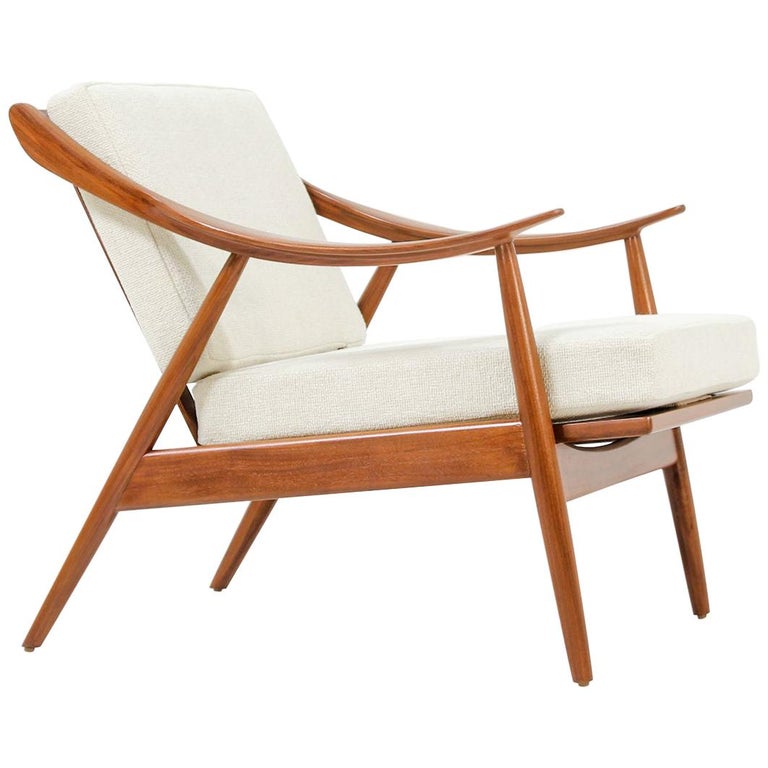 Danish Modern Afromosia Teak Lounge Chair at 1stDibs