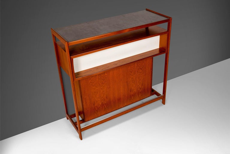 Danish Modern Bar by Knud Bent for Dyrlund in Teak, c. 1960s For Sale ...