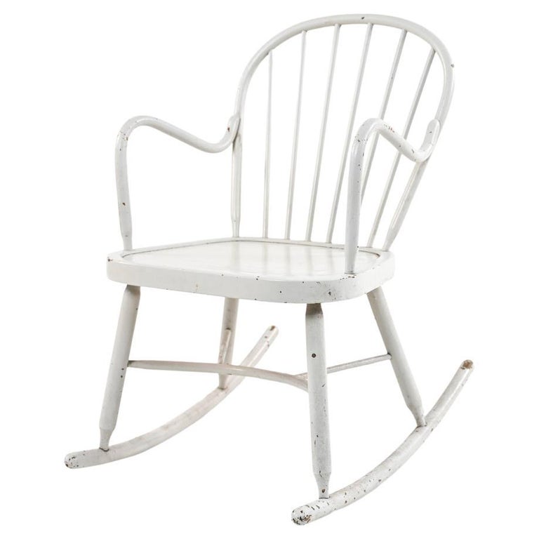 Danish Modern Bentwood and Lacquer Rocking Chair in the Manner of Palle ...