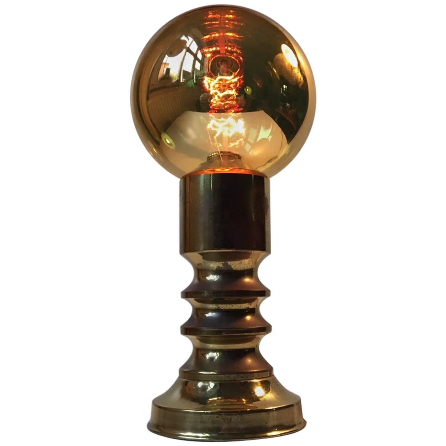 Pair of Midcentury Frimann Pendant Lights with Golden Everlasting Bulbs ...