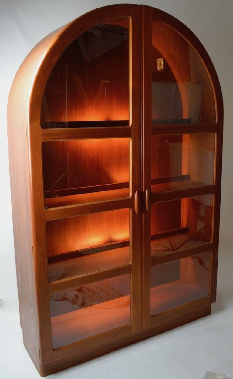 Danish Modern Cathedral Form Bookcase by Dyrlund at 1stDibs