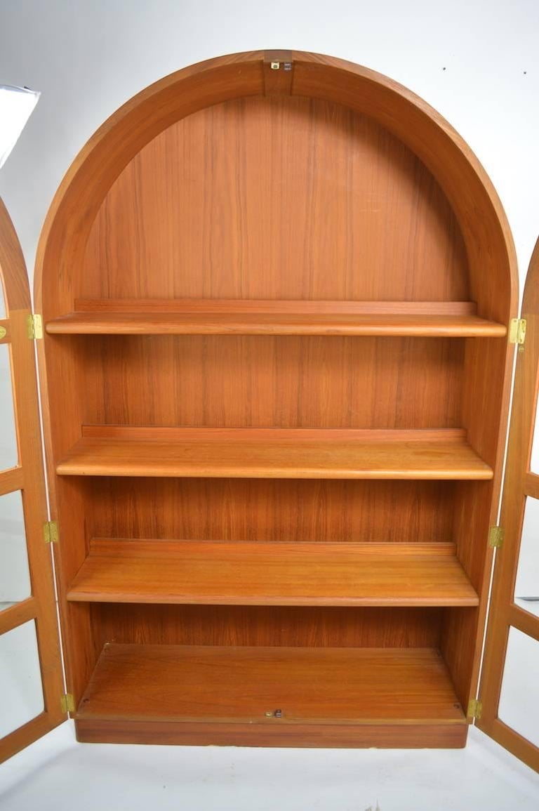 Danish Modern Cathedral Form Bookcase by Dyrlund at 1stDibs