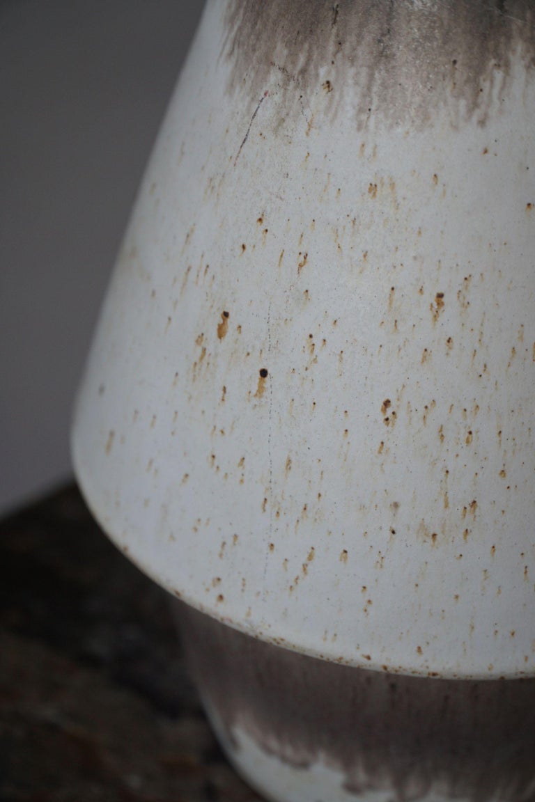 Danish Modern Ceramic Table Lamp, Hare’s Fur Glaze, Made by Kamo in ...