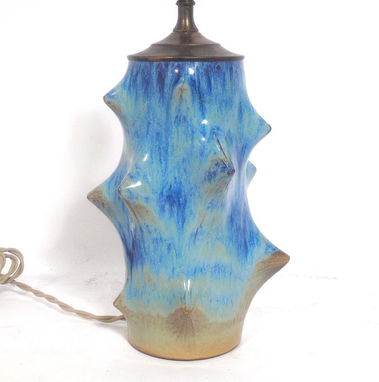 Danish Modern Ceramic Thorn Lamp by Knud Baase at 1stDibs