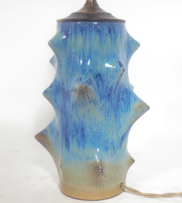 Danish Modern Ceramic Thorn Lamp by Knud Baase at 1stDibs