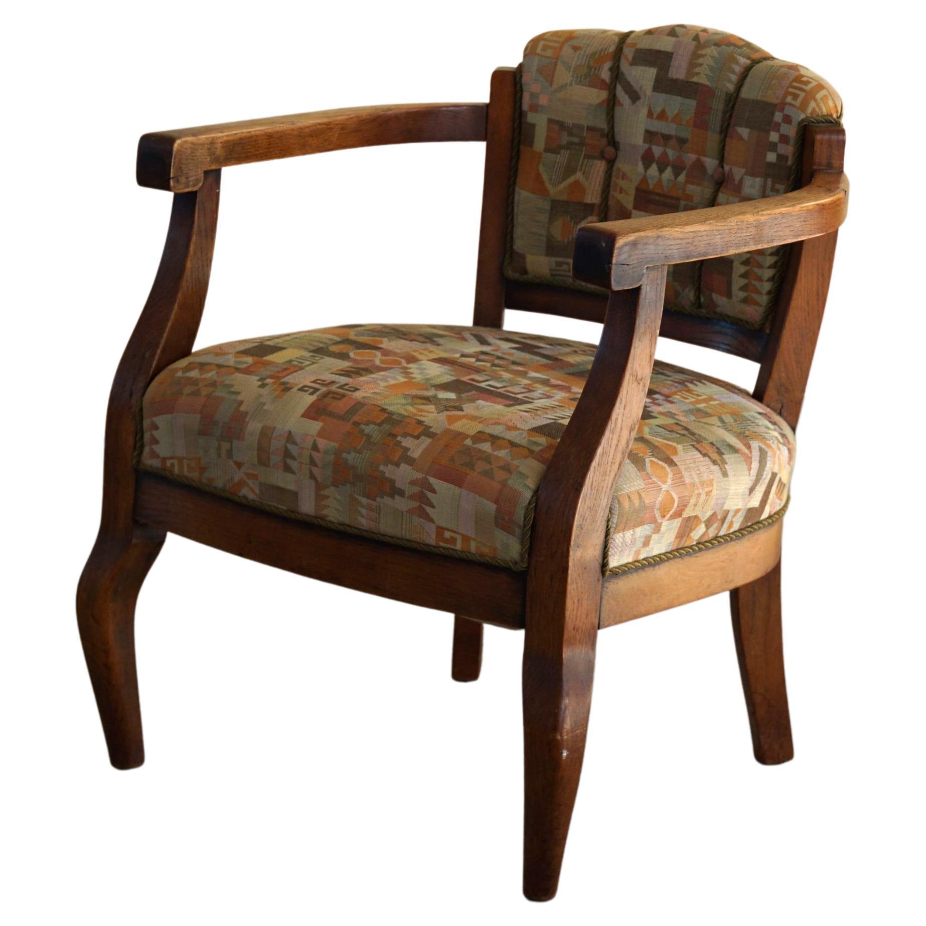 1940s Black Lacquer Armchair with Vintage 1970s Emilio Pucci Fabric at ...