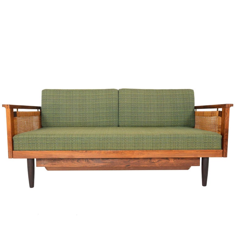 Danish Modern Convertible Daybed Sofa in Brazilian Rosewood For Sale at ...