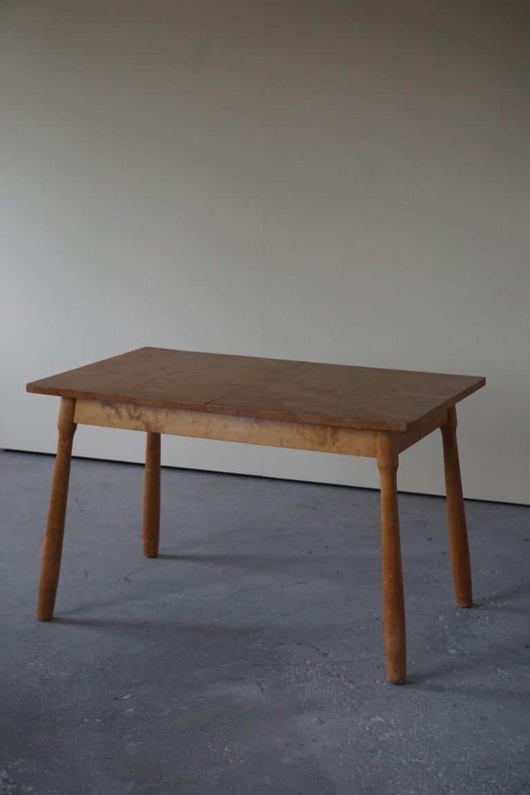 Danish Modern Desk / Dining Table in Birch Attributed to Philip ...
