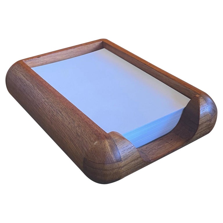 Danish Modern Desk Paper Tray in Teak For Sale at 1stDibs