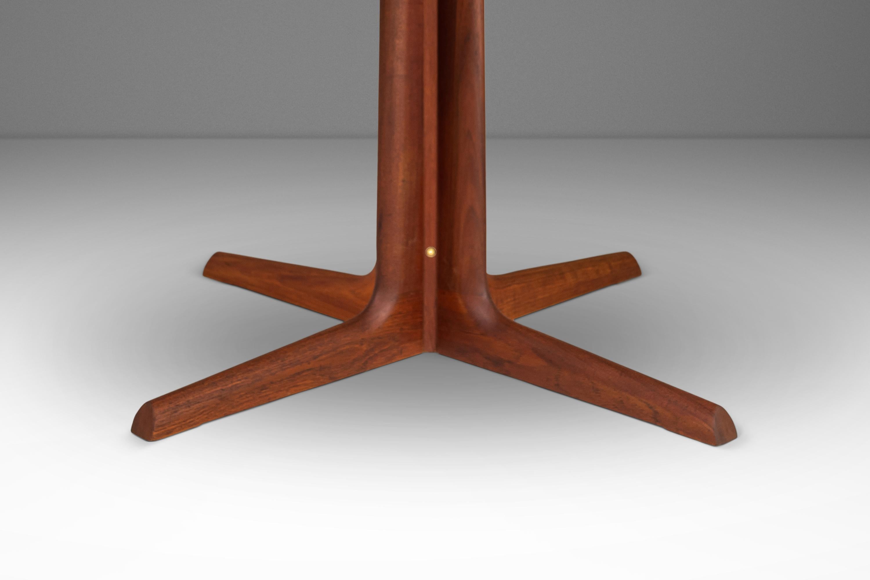 Danish Modern Dining Table in Teak Pedestal Base by Gudme Mobelfabrik ...
