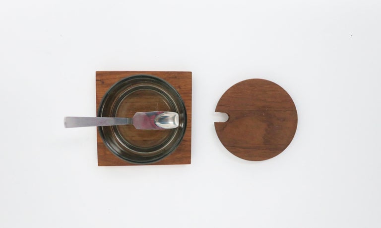 Scandinavian Modern Danish Modern Condiments Dish with Italian Spoon ...