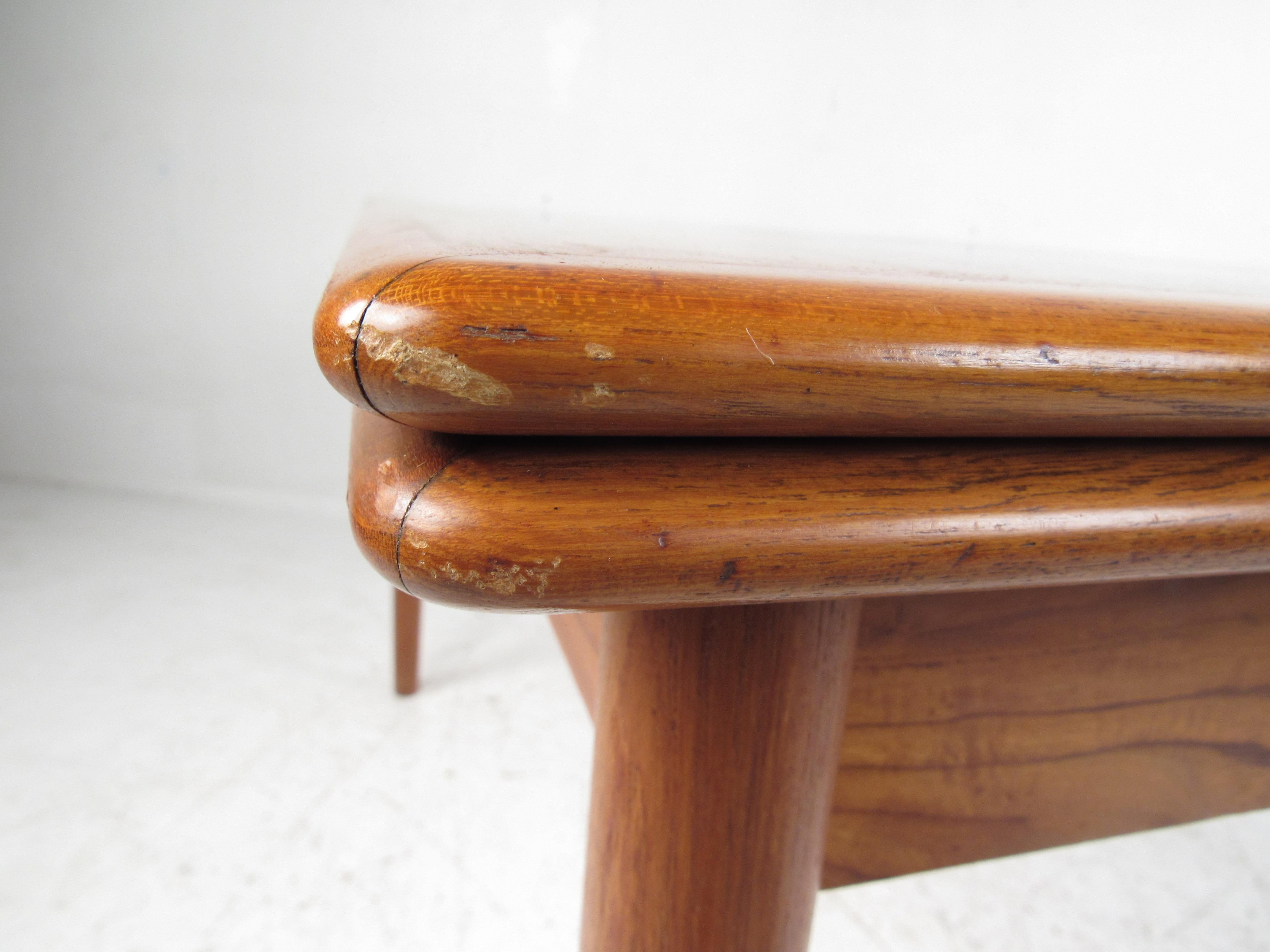 Danish Modern Draw Leaf Dining Table at 1stDibs | draw leaf table for ...