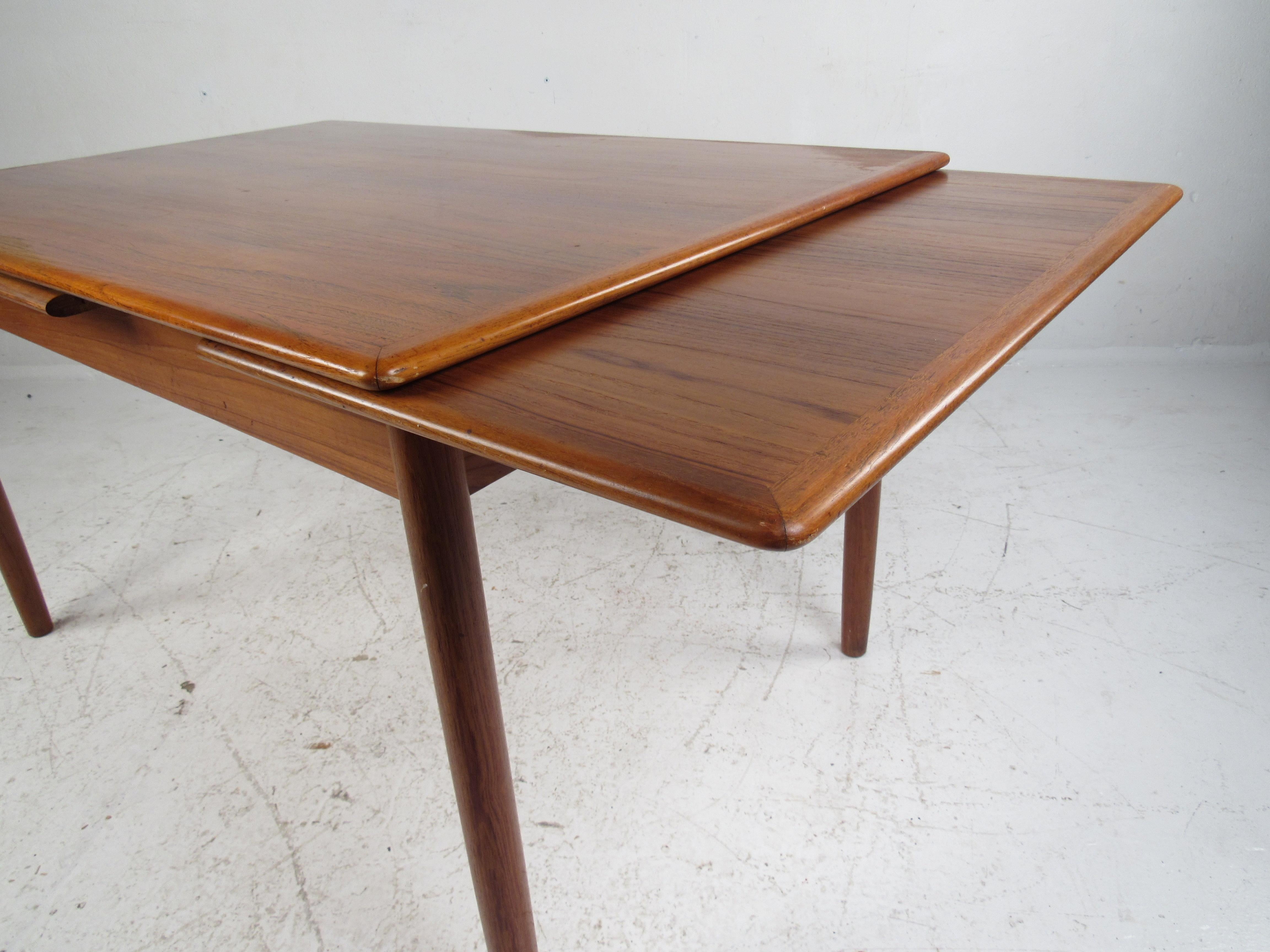 Danish Modern Draw Leaf Dining Table at 1stDibs | draw leaf table for ...