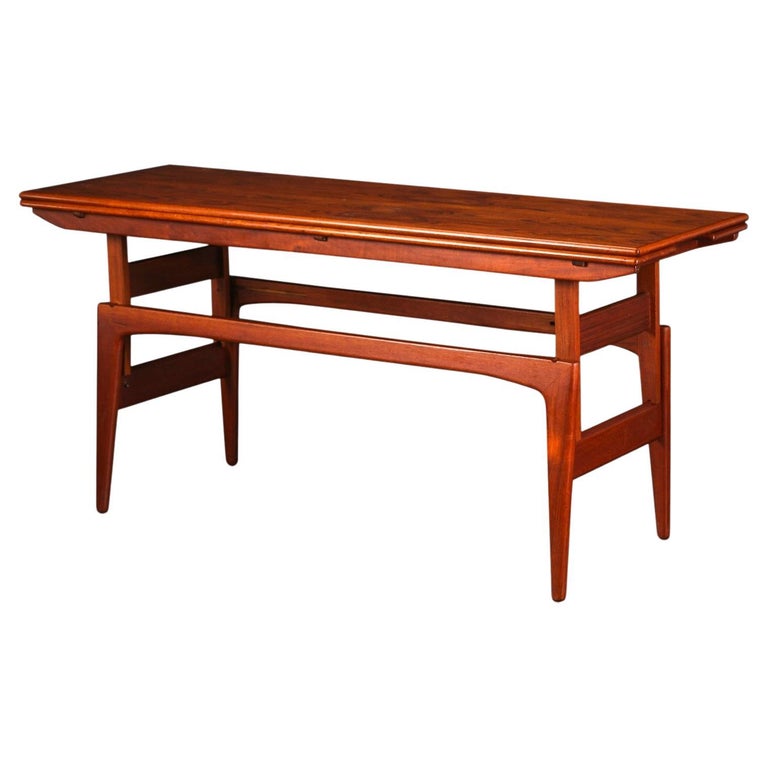 Danish Modern Elevation Coffee / Dining Table In Teak By Trioh For Sale ...