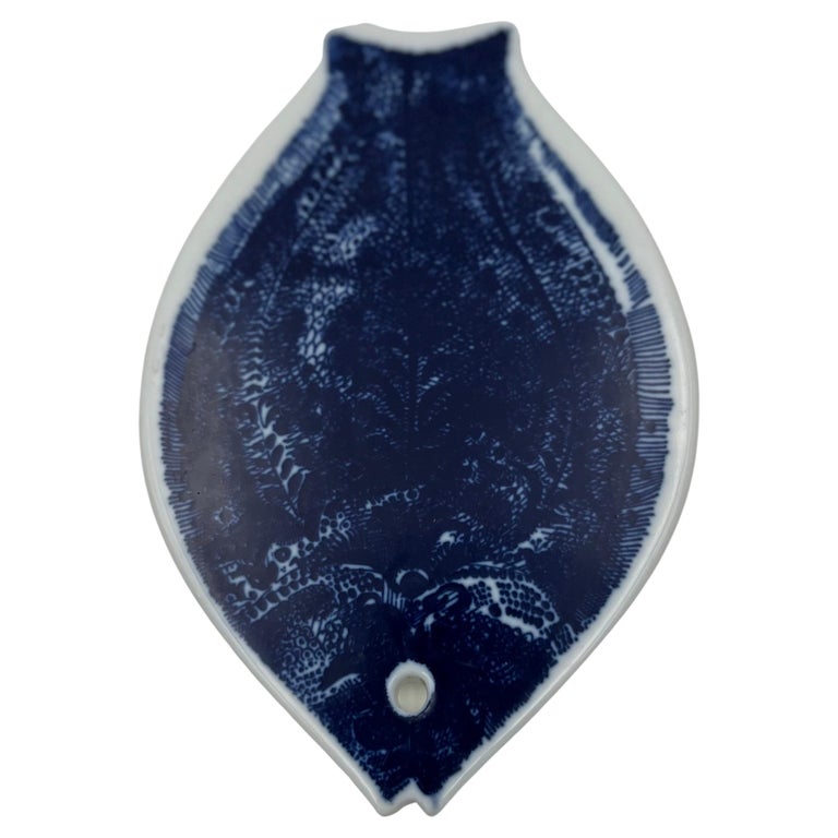 Danish Modern Fish Hot Plate Ceramic by Porsgrund Norway Handpainted ...
