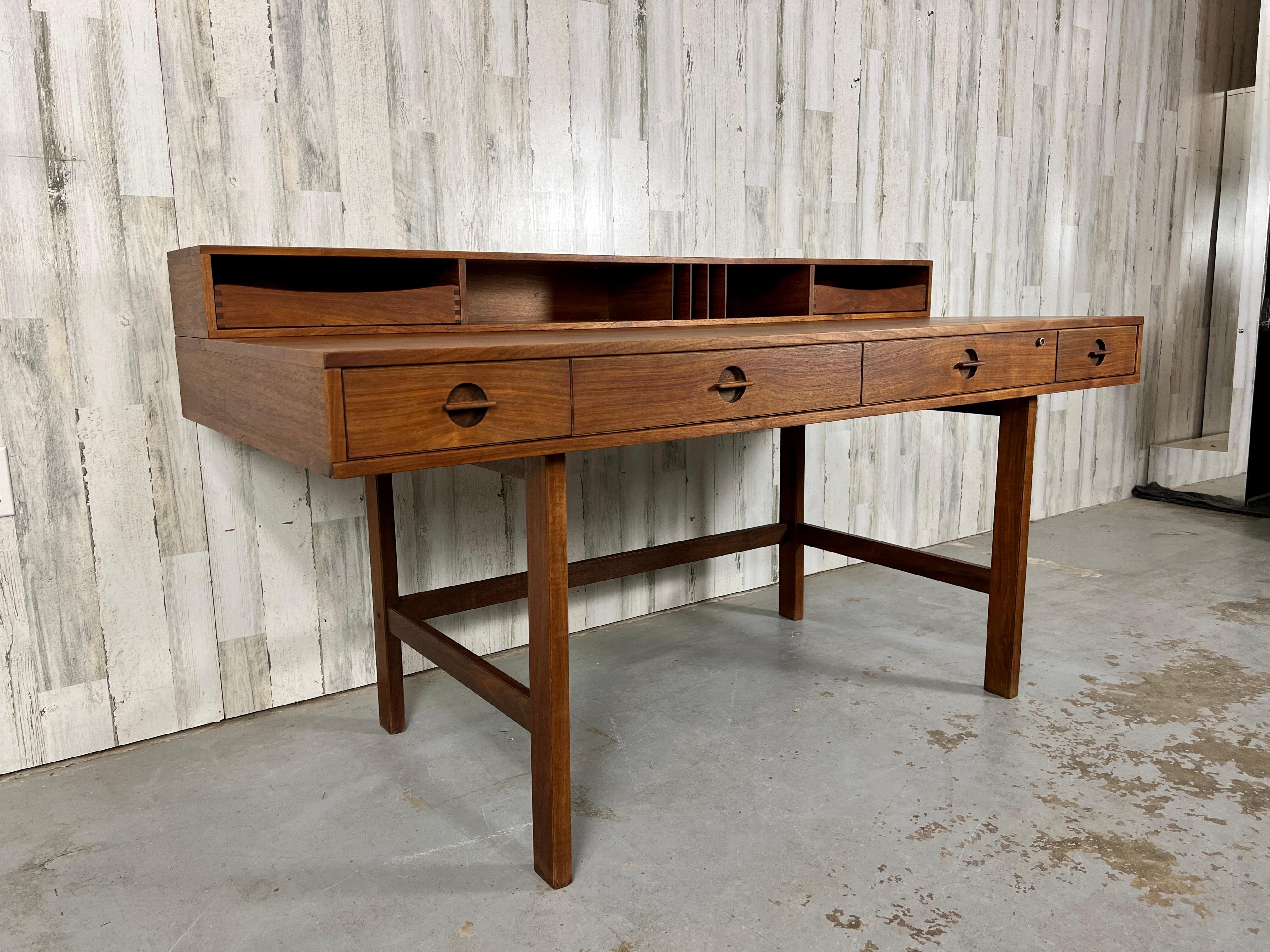 Danish Modern Flip Top Desk by Peter Lovig Nielsen For Sale at 1stDibs