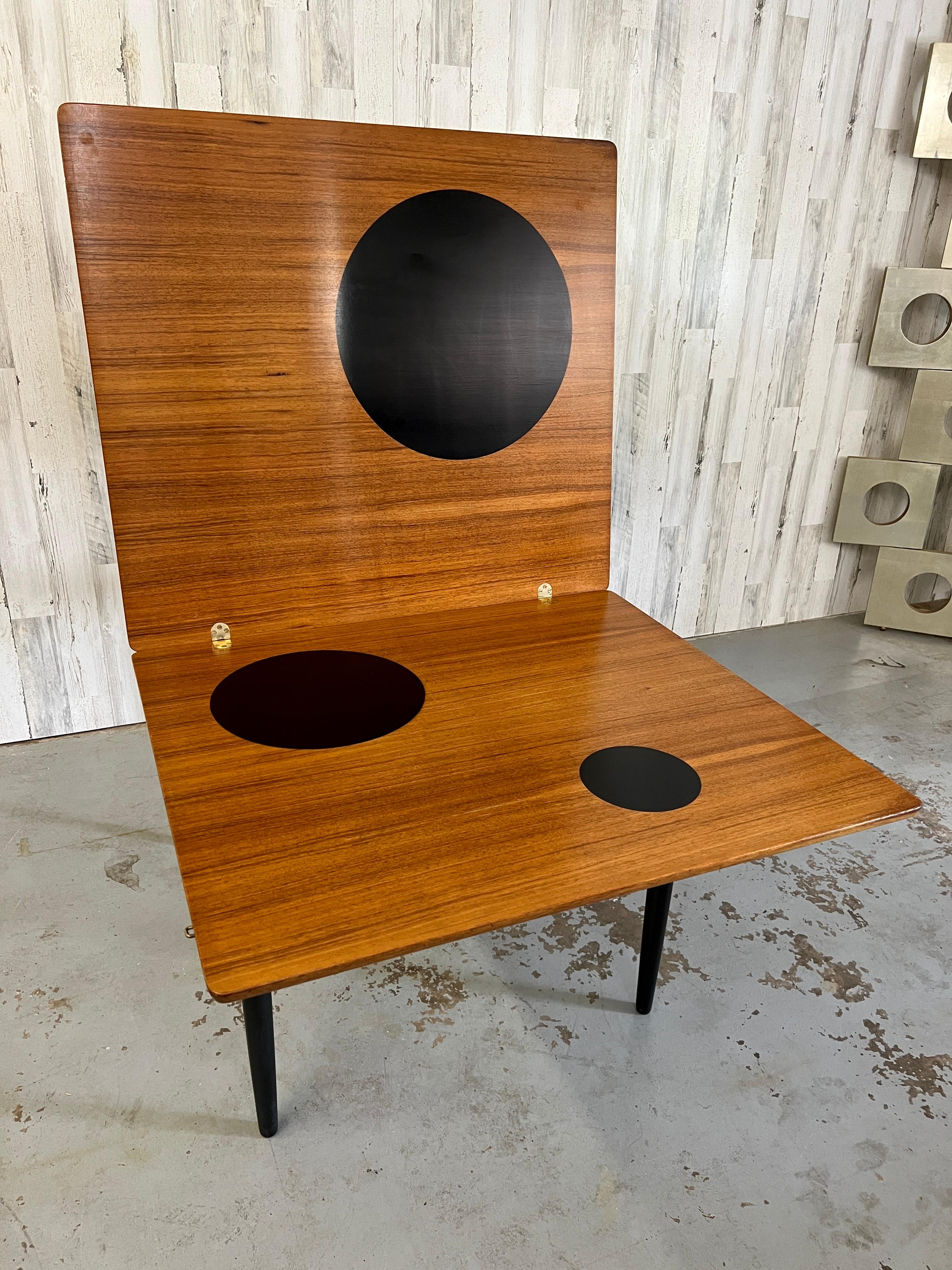 Danish Modern Flip Top Table at 1stDibs
