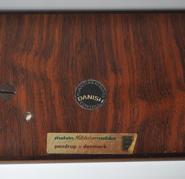 Danish Modern Floating Console in Brazillian Rosewood, 1960s at 1stDibs