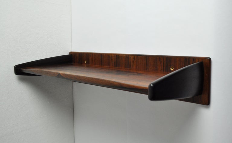 Danish Modern Floating Console in Brazillian Rosewood, 1960s at 1stDibs