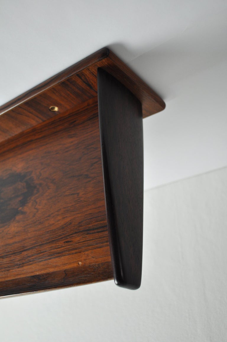 Danish Modern Floating Console in Brazillian Rosewood, 1960s at 1stDibs
