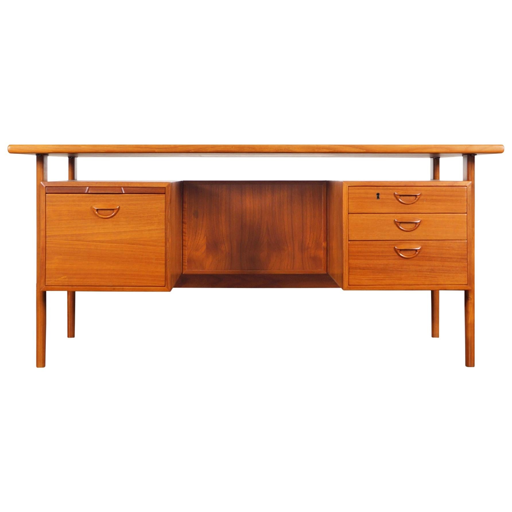 Danish Modern Floating Top Desk by Kai Kristiansen at 1stDibs ...