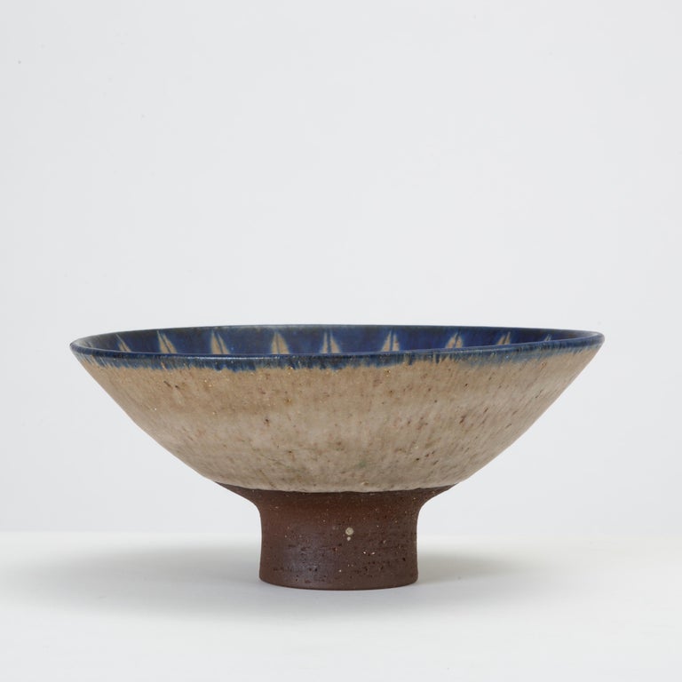 Danish Modern Glazed Stoneware Bowl by Thomas Toft at 1stDibs