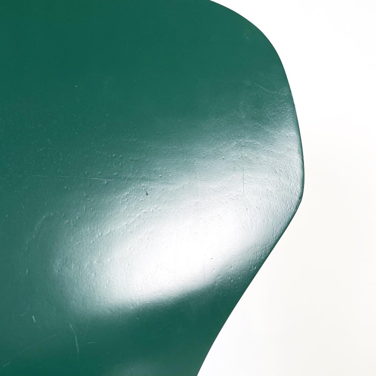 Danish Modern Green Wooden and Steel Chairs by Phoenix, 1970s at 1stDibs