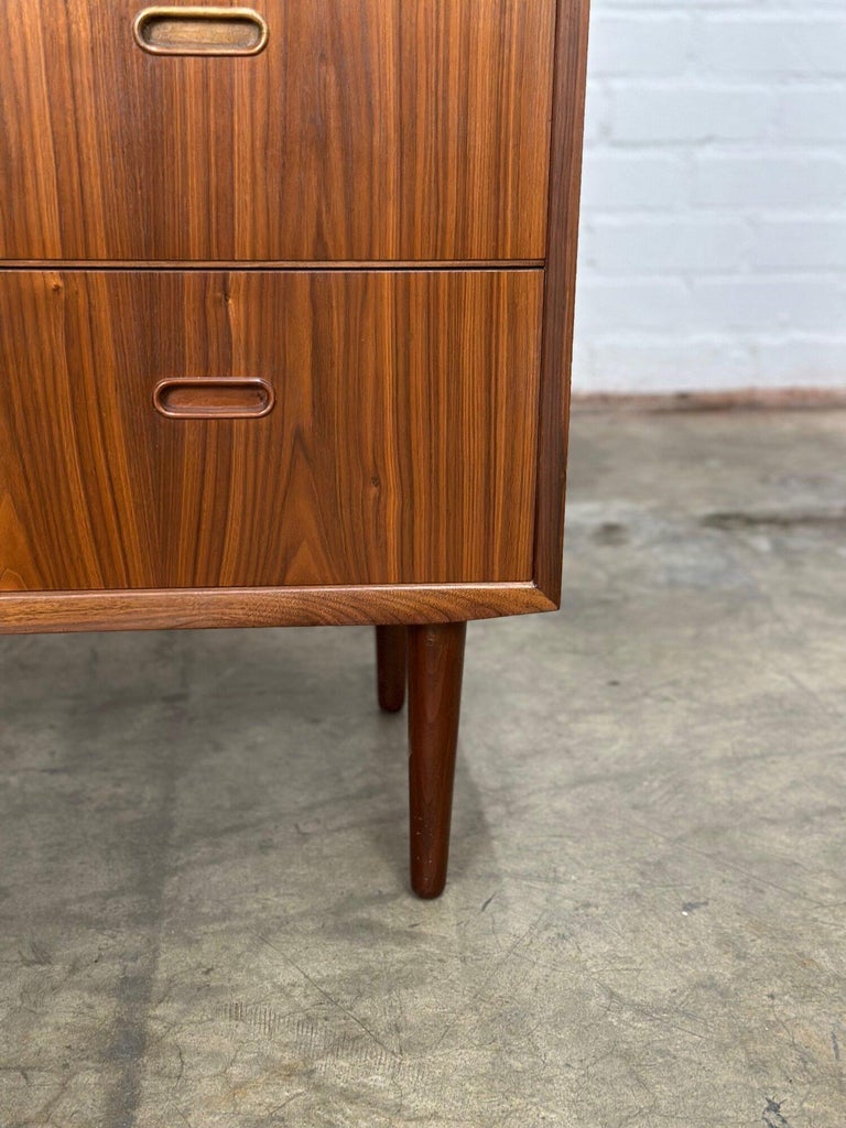 Danish Modern Highboy by Falster with Recessed Handles For Sale at 1stDibs