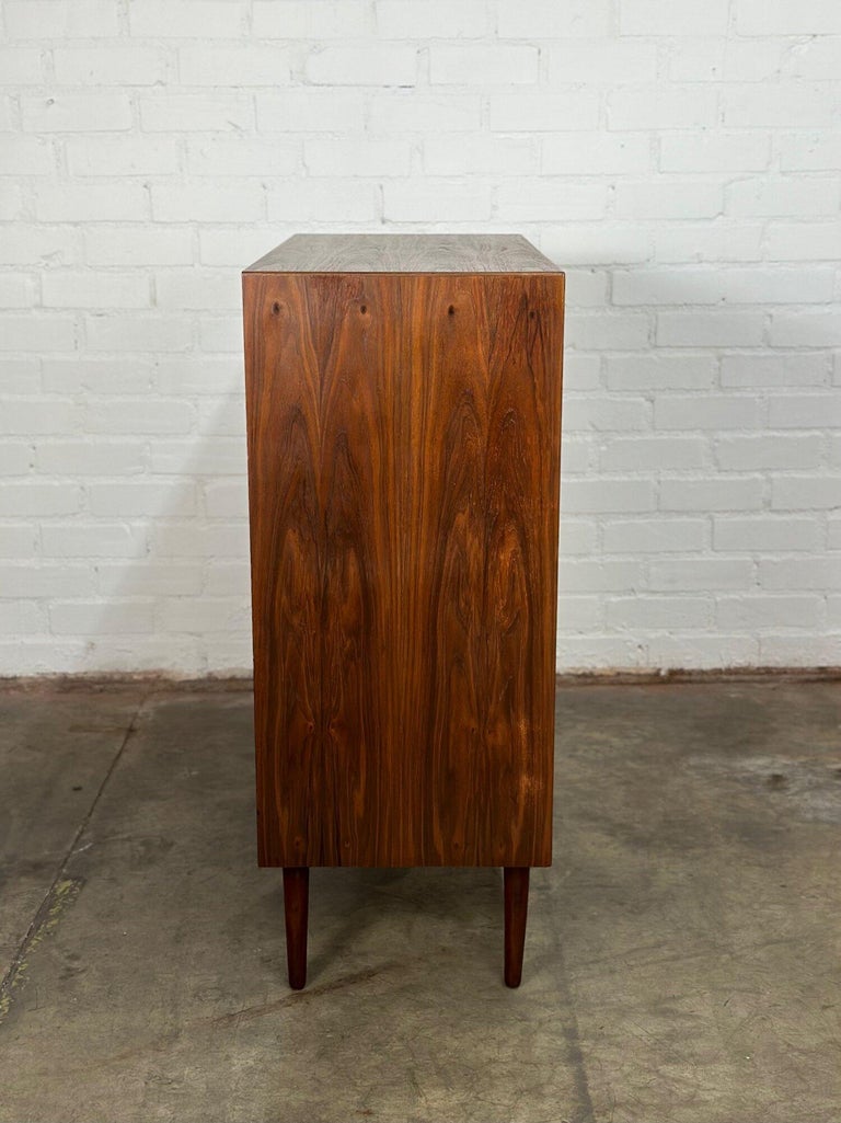 Danish Modern Highboy by Falster with Recessed Handles For Sale at 1stDibs