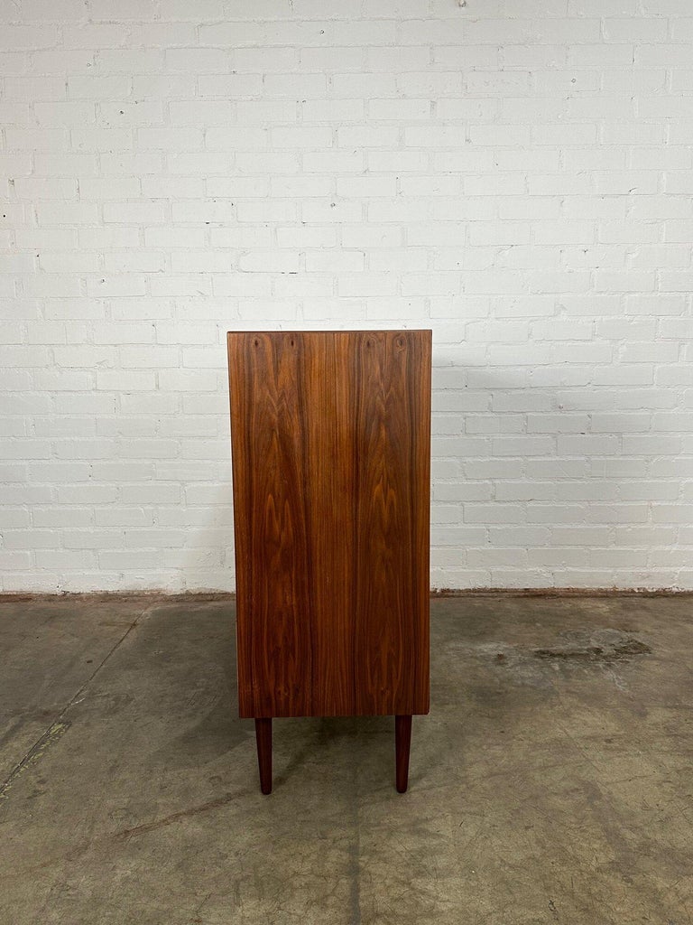 Danish Modern Highboy by Falster with Recessed Handles For Sale at 1stDibs