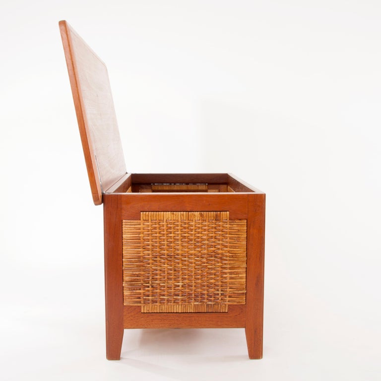 Danish Modern Kai Winding Teak Cane Blanket Chest, Poul Hundevad ...