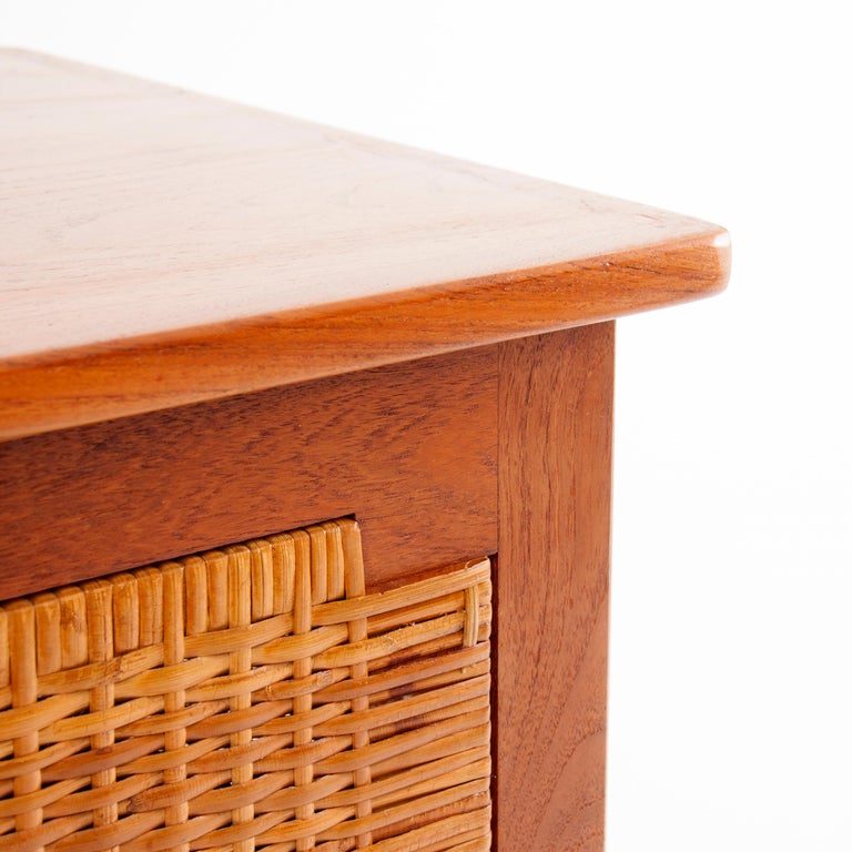 Danish Modern Kai Winding Teak Cane Blanket Chest, Poul Hundevad ...