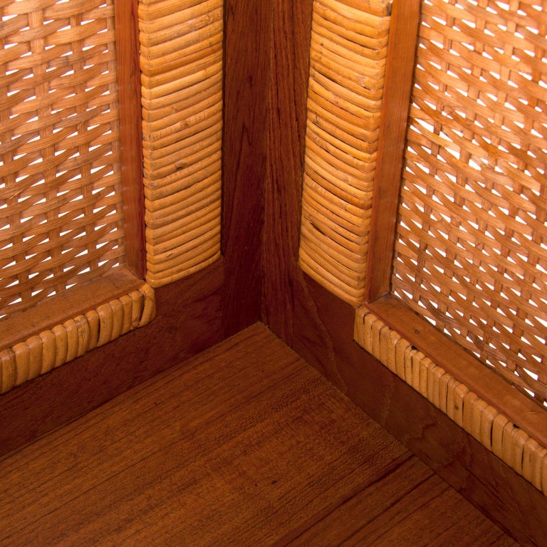 Danish Modern Kai Winding Teak Cane Blanket Chest, Poul Hundevad ...
