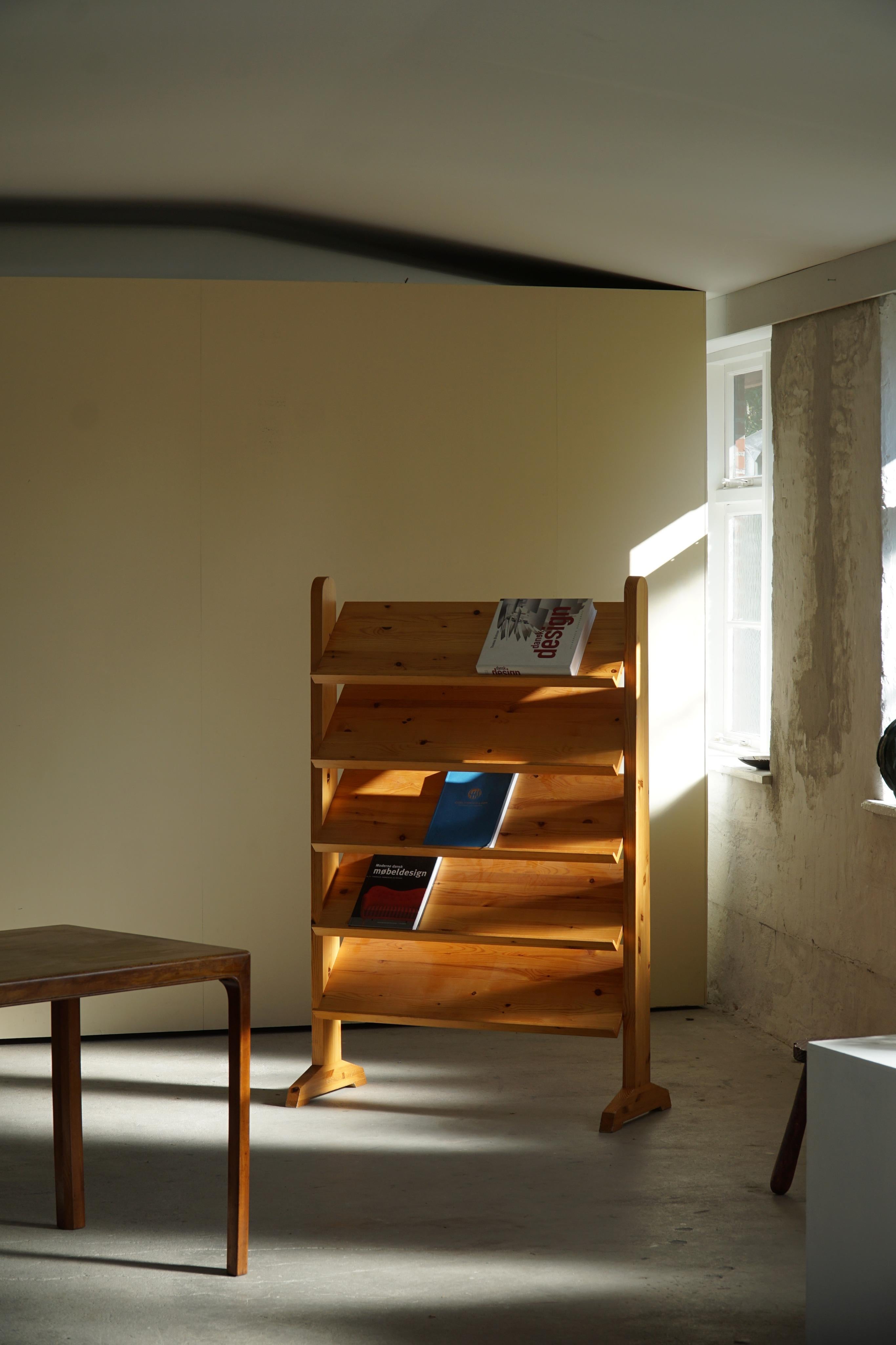 Danish Modern, Large Magazine Rack in Solid Pine, Mid Century, 1970s ...