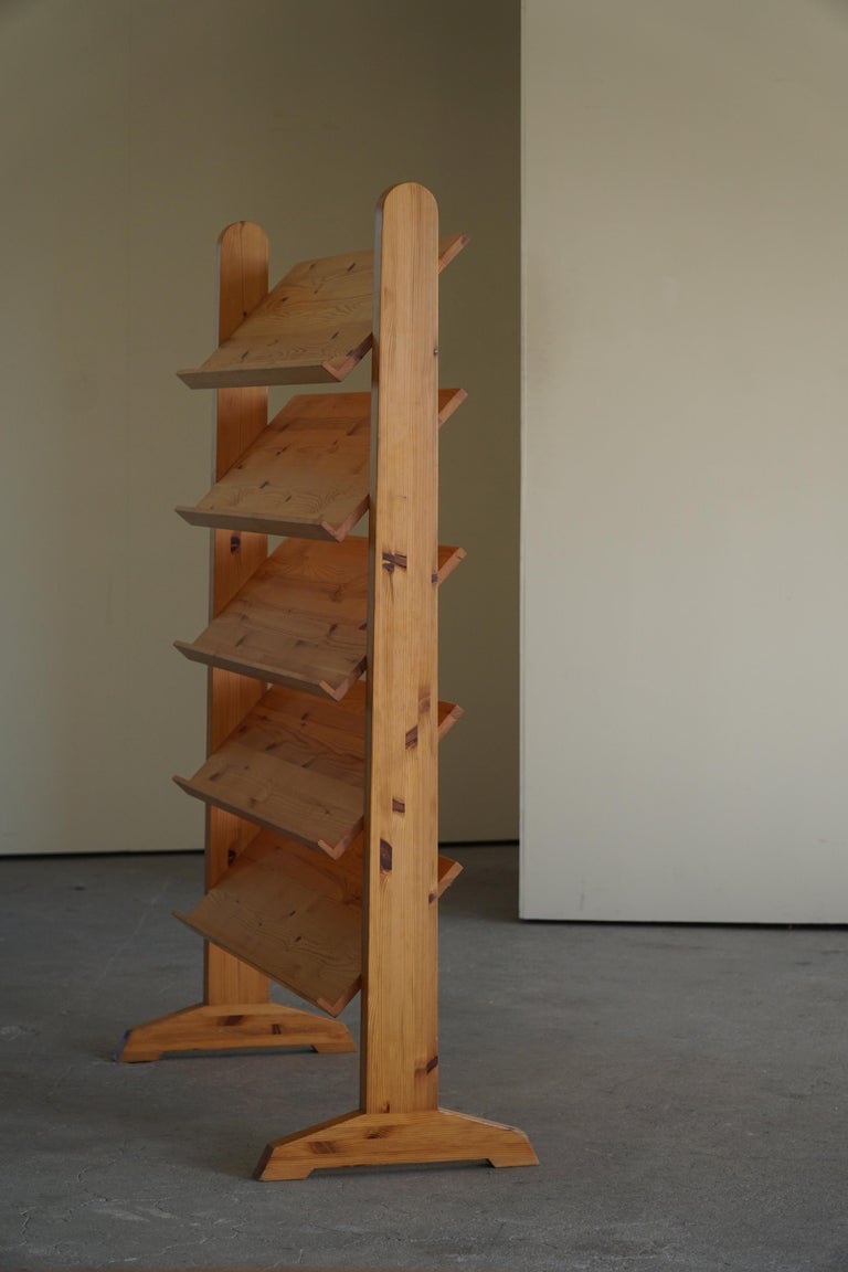 Danish Modern, Large Magazine Rack in Solid Pine, Midcentury, 1970s For ...
