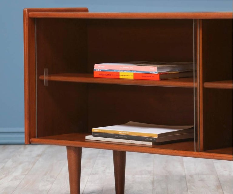 Danish Modern Low Profile Teak Bookcase at 1stDibs | low teak bookcase ...