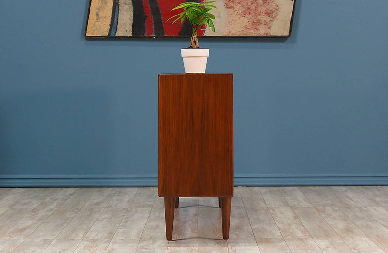 Danish Modern Low Profile Walnut Bookcase at 1stDibs | low walnut ...