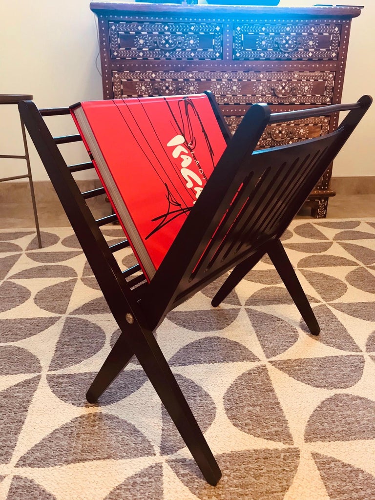 Danish Modern Magazine Stand in Dark Brown Beechwood, c. 1950s For Sale ...