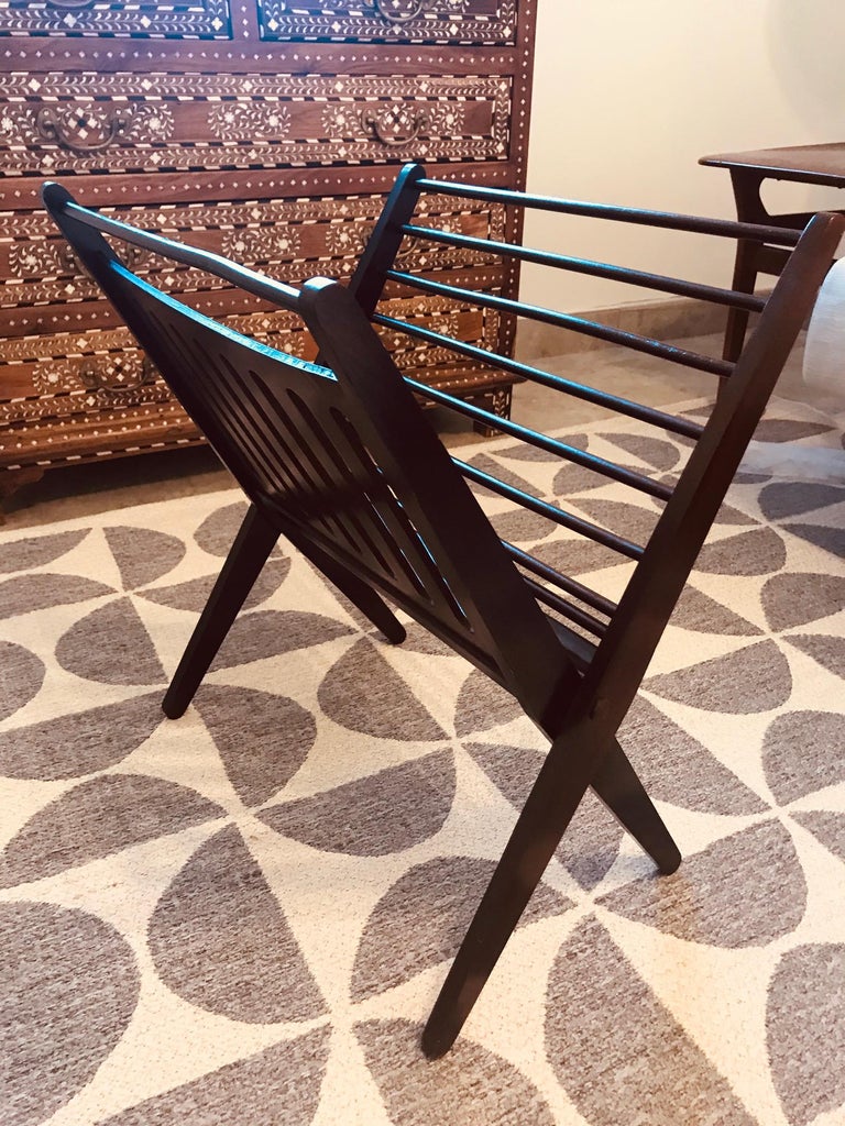 Danish Modern Magazine Stand in Dark Brown Beechwood, c. 1950s For Sale ...