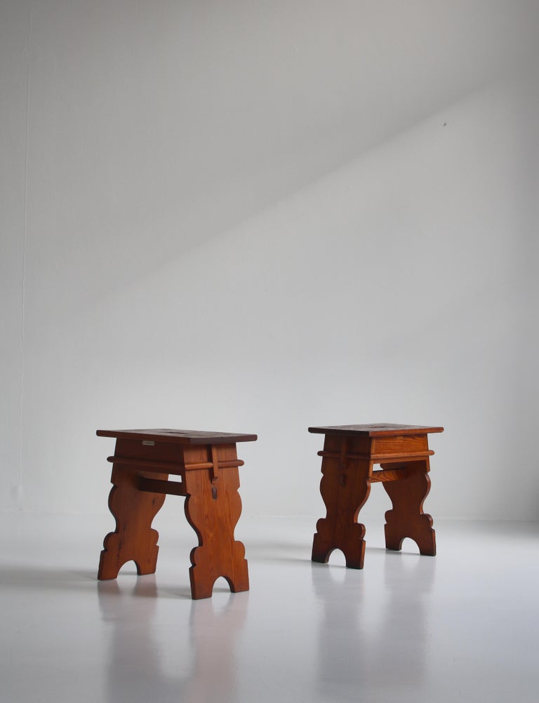 Danish Modern Martin Nyrop Stools Rud Rasmussen for Copenhagen Town ...