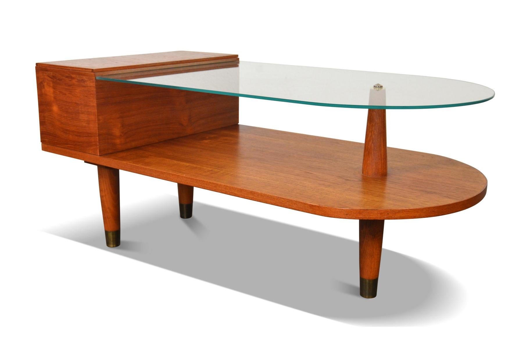 Danish Modern Mid-Century Coffee Table Planter in Teak For Sale at 1stDibs